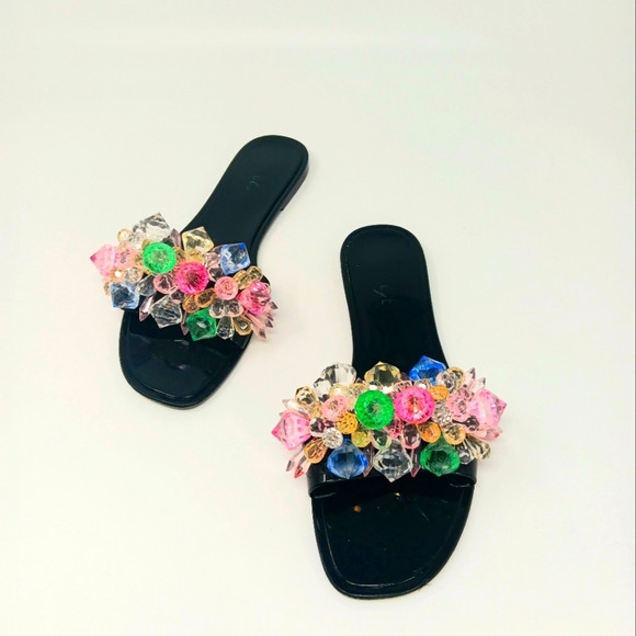 Rouge! | Shoes | Rouge Colorful Crystal Sandal | Poshmark